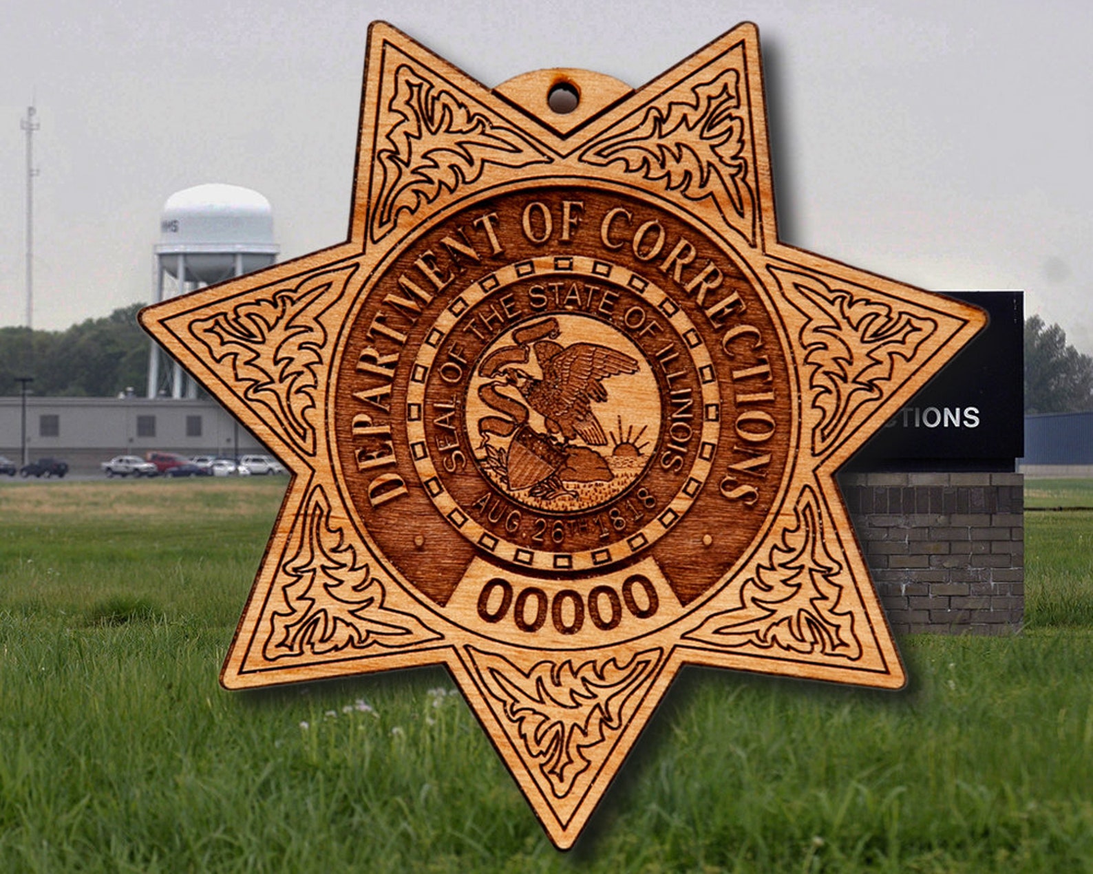 Illinois DOC Police Badge or Shoulder Patch Ornament - Etsy