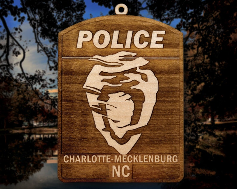 Personalized Wooden Charlotte-mecklenburg Police Badge - Etsy