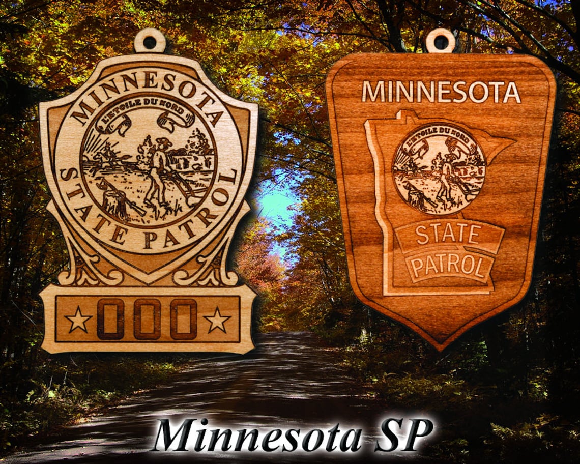 Personalized Wooden Minnesota State Patrol Badge or Shoulder | Etsy