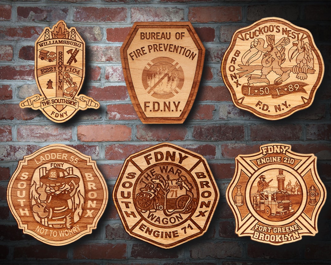Personalized Wooden New York City Fire Department Plaques 3 - Etsy