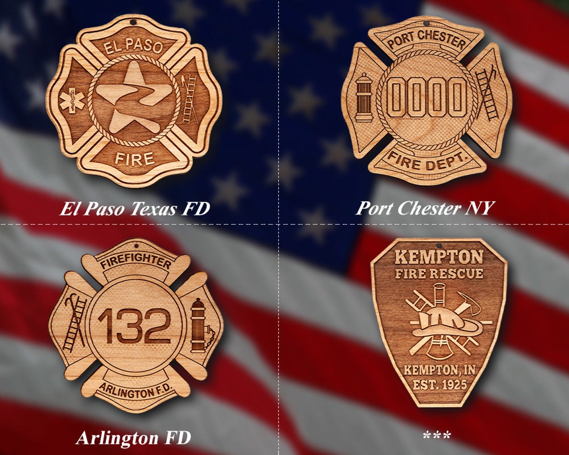Misc. EMS FD Badge or Shoulder Patch Ornament #7 - Etsy