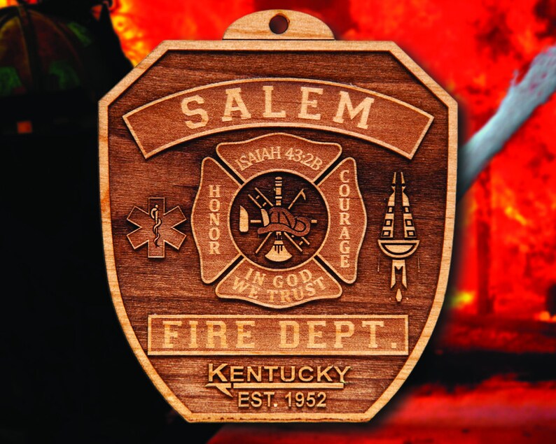 Misc. EMS FD Badge or Shoulder Patch Ornament #4 - Etsy