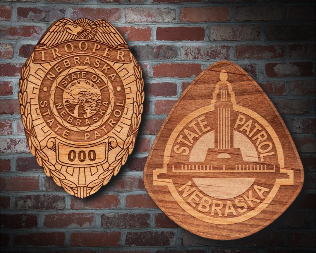 Wooden Nebraska State Police Badge or Patch Plaque - Etsy