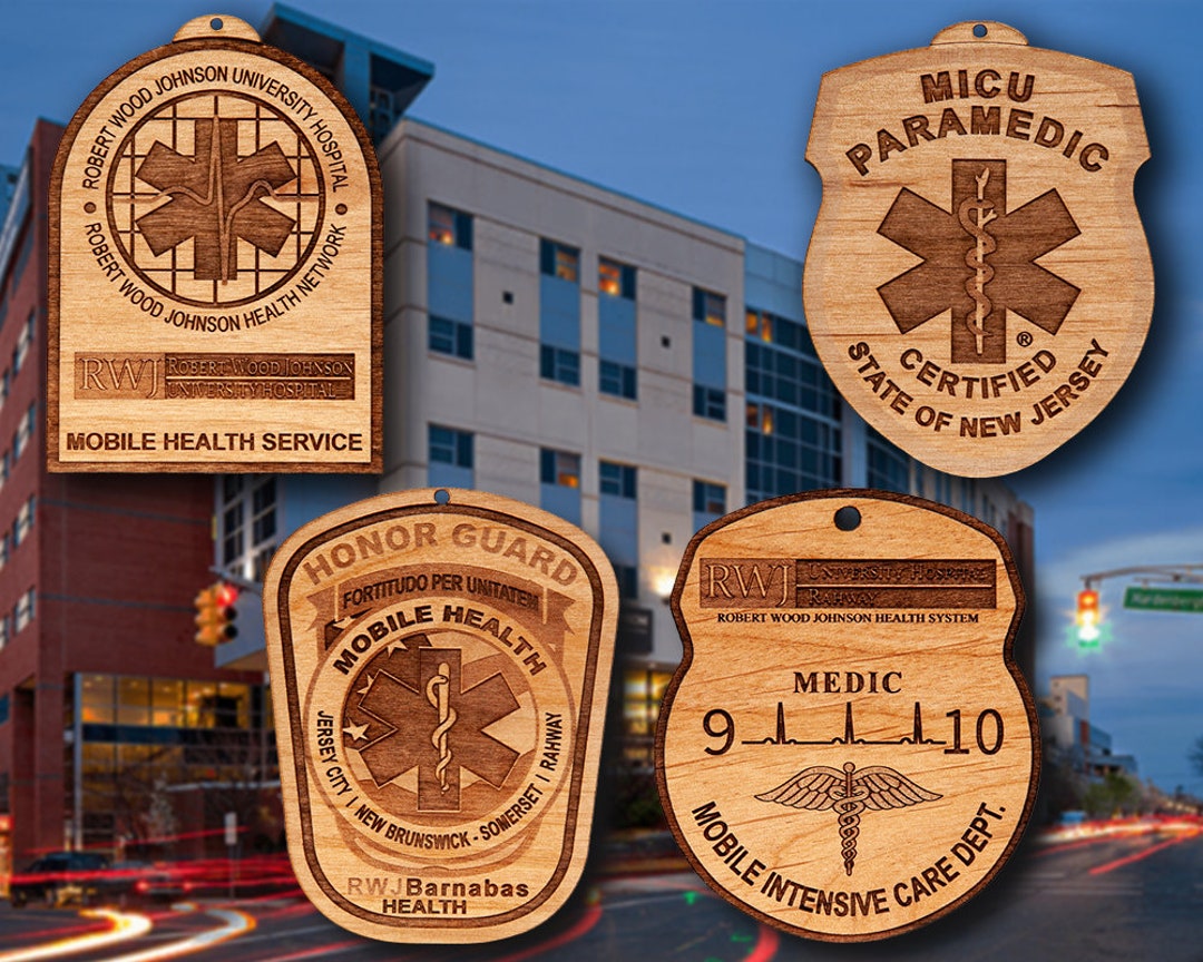 NJ Paramedic - RWJ Uv Hospital Patch Ornaments - Etsy