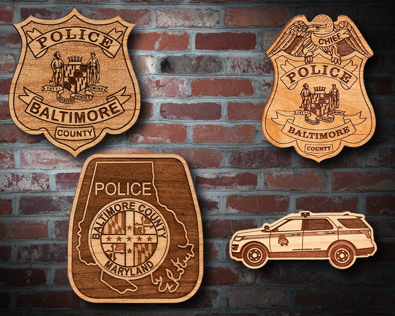 Wooden Baltimore County Police Badge or Patch Plaque - Etsy