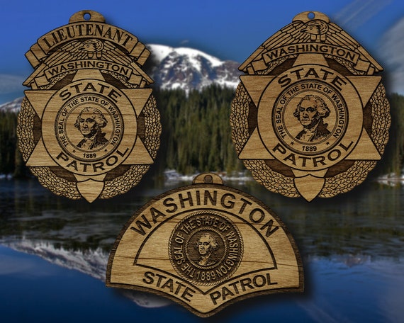 Wooden Washington State Patrol Badge or Shoulder Patch - Etsy