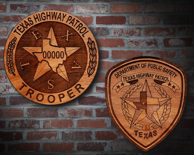 Wooden Texas HP Badge or Patch Plaque | Etsy