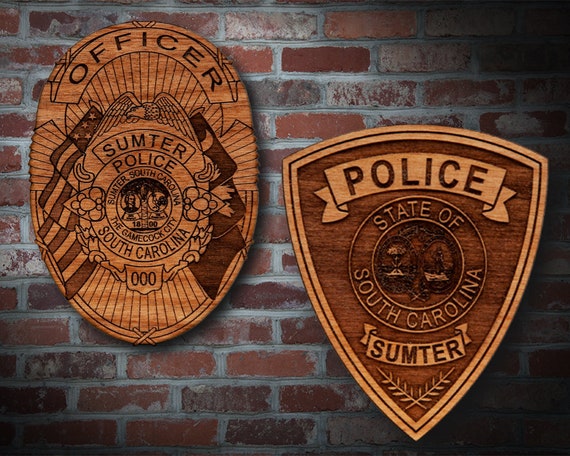 Wooden Sumter SC Police Badge or Patch Plaque | Etsy
