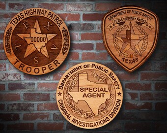 Wooden Texas HP Badge or Shoulder Patch Ornament | Etsy