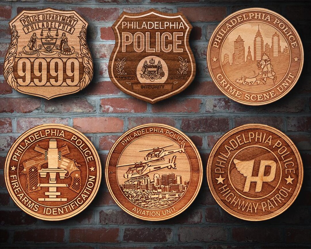 Wooden Philadelphia Badge or Patch Plaque - Etsy