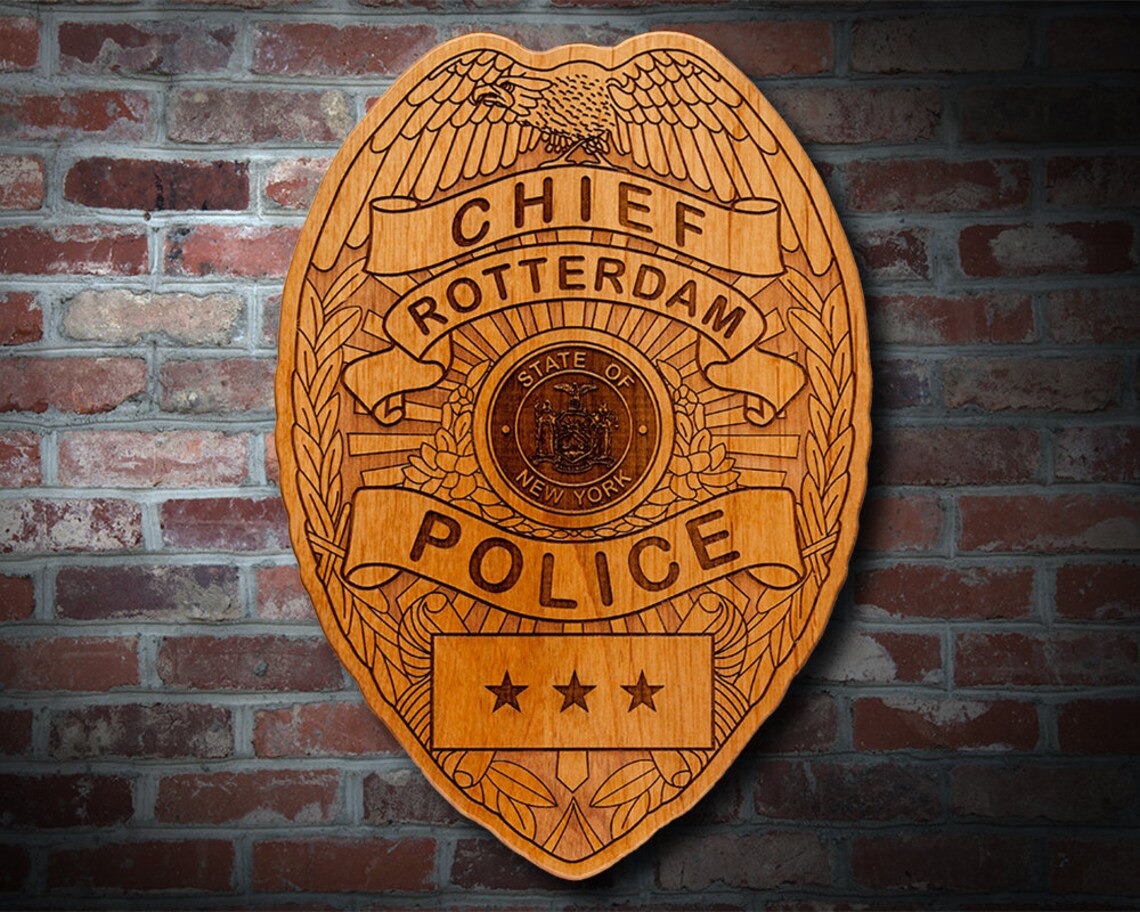 Miscellaneous Wooden Police Badge or Patch Plaque 4 - Etsy