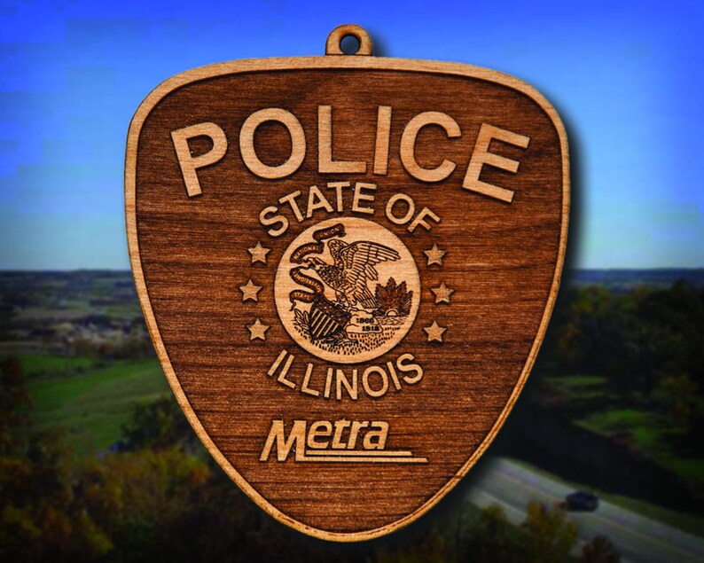 Personalized Wooden Illinois State Police Badge or Shoulder | Etsy