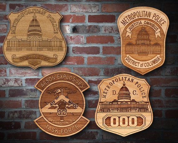 Personalized Wooden Washington DC Police Badge or Patch Plaque - Etsy