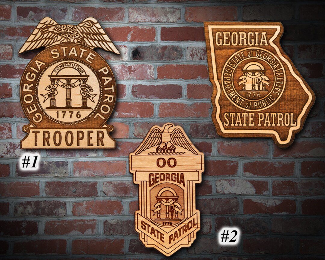 Personalized Wooden Georgia State Patrol Badge or Patch Plaque - Etsy