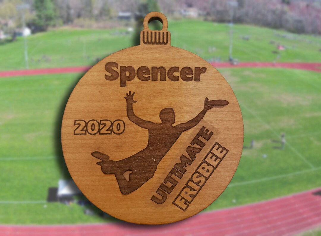 Personalized Wooden Ultimate Frisbee Christmas Ornament - Etsy