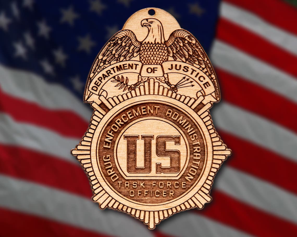 Wooden Dept of Justice Badge or Patch Ornament - Etsy