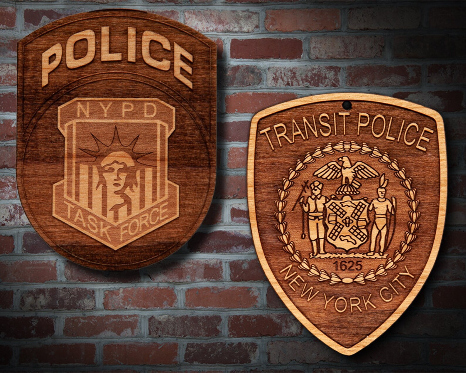 Personalized Wooden New York City Police Shield or Shoulder - Etsy