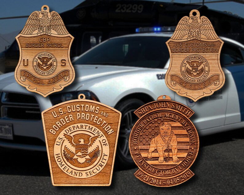 Personalized Wooden CBP Border Patrol Badge or Shoulder Patch - Etsy