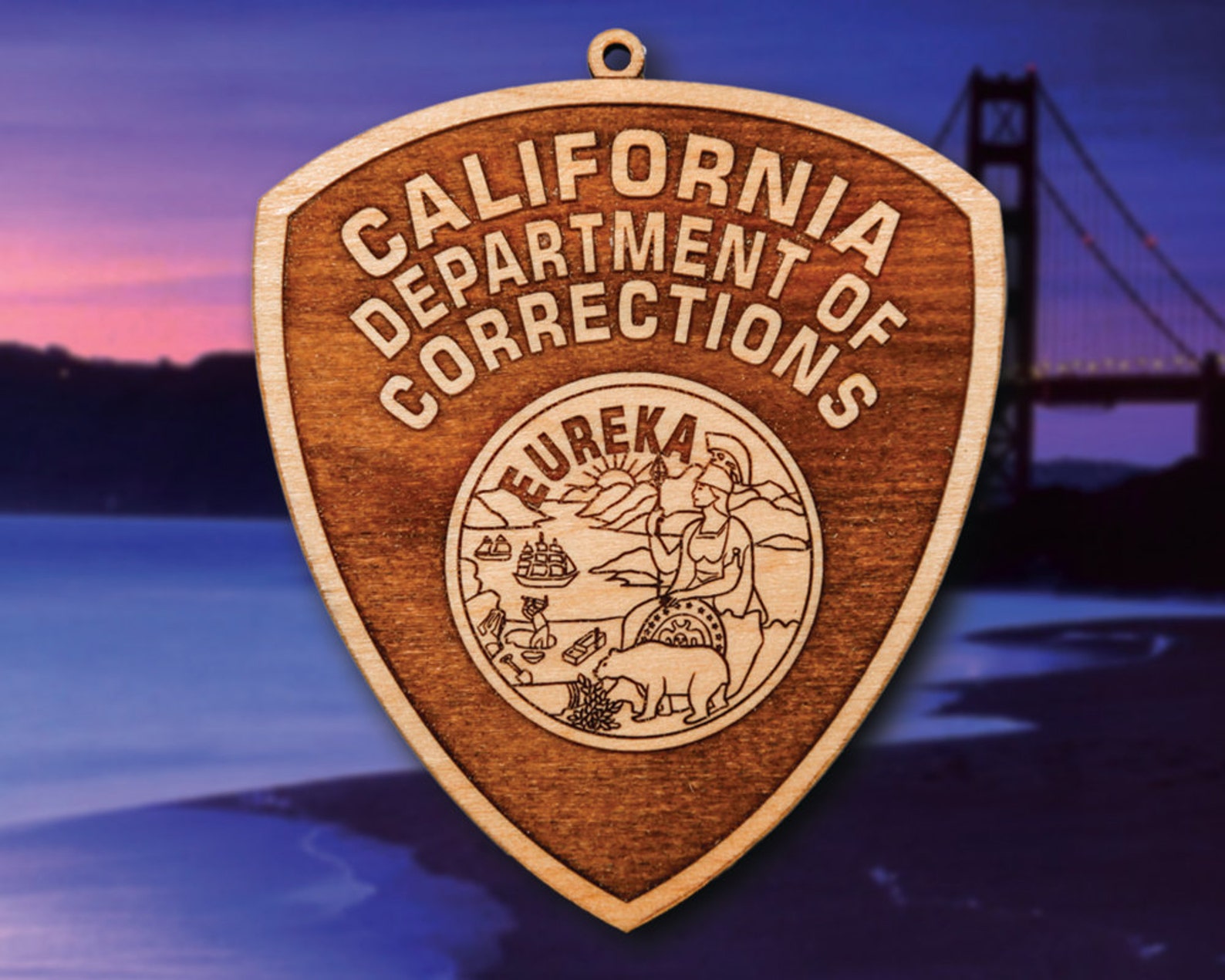 Personalized Wooden California Department of Corrections Badge - Etsy