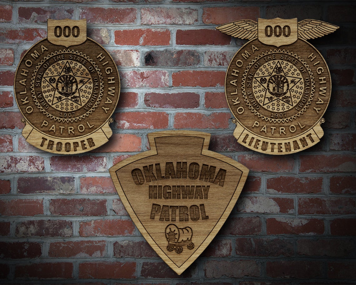 Wooden Oklahoma HP Badge or Patch Plaque - Etsy