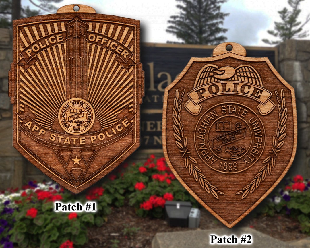 Wooden Appalachian State Univ. PD Badge or Shoulder Patch - Etsy