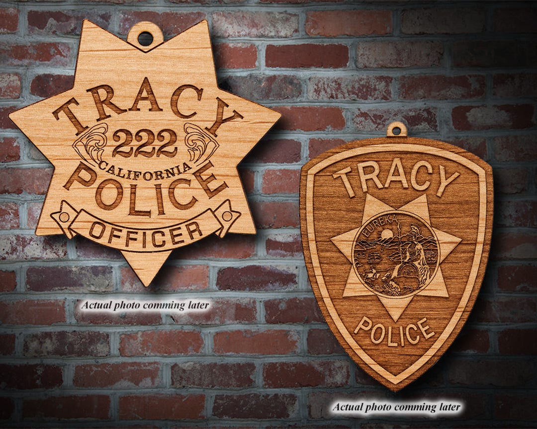 Wooden Tracy PD Badge or Patch Plaque - Etsy