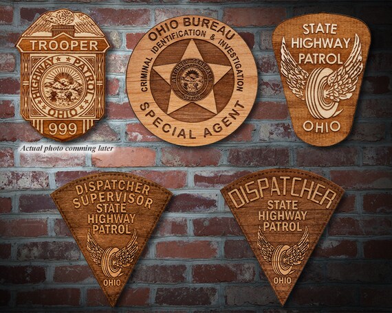 Personalized Wooden Ohio State Patrol Badge or Patch Plaque - Etsy