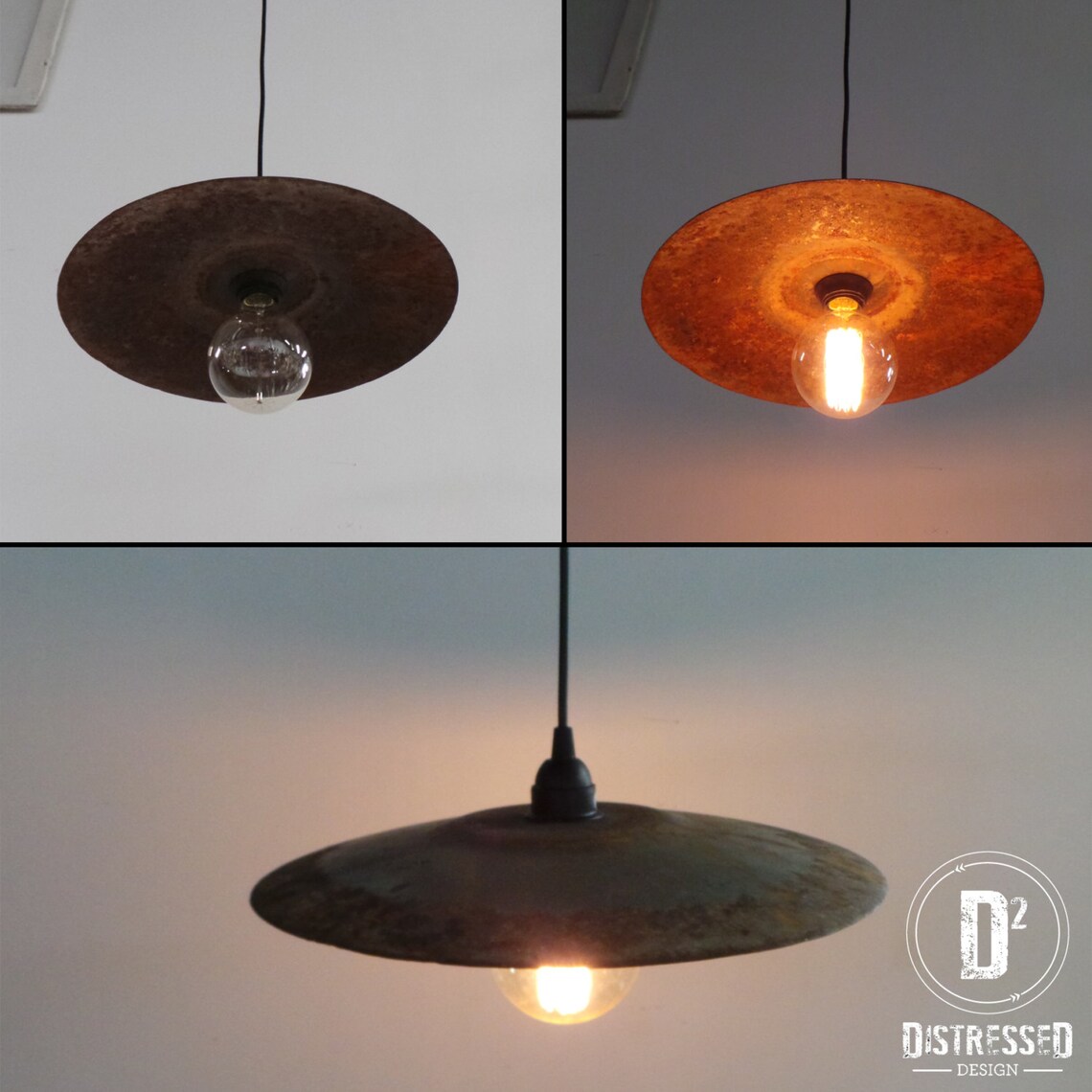 Vintage Farm Cultivator Disk Pendant Lamp - Etsy