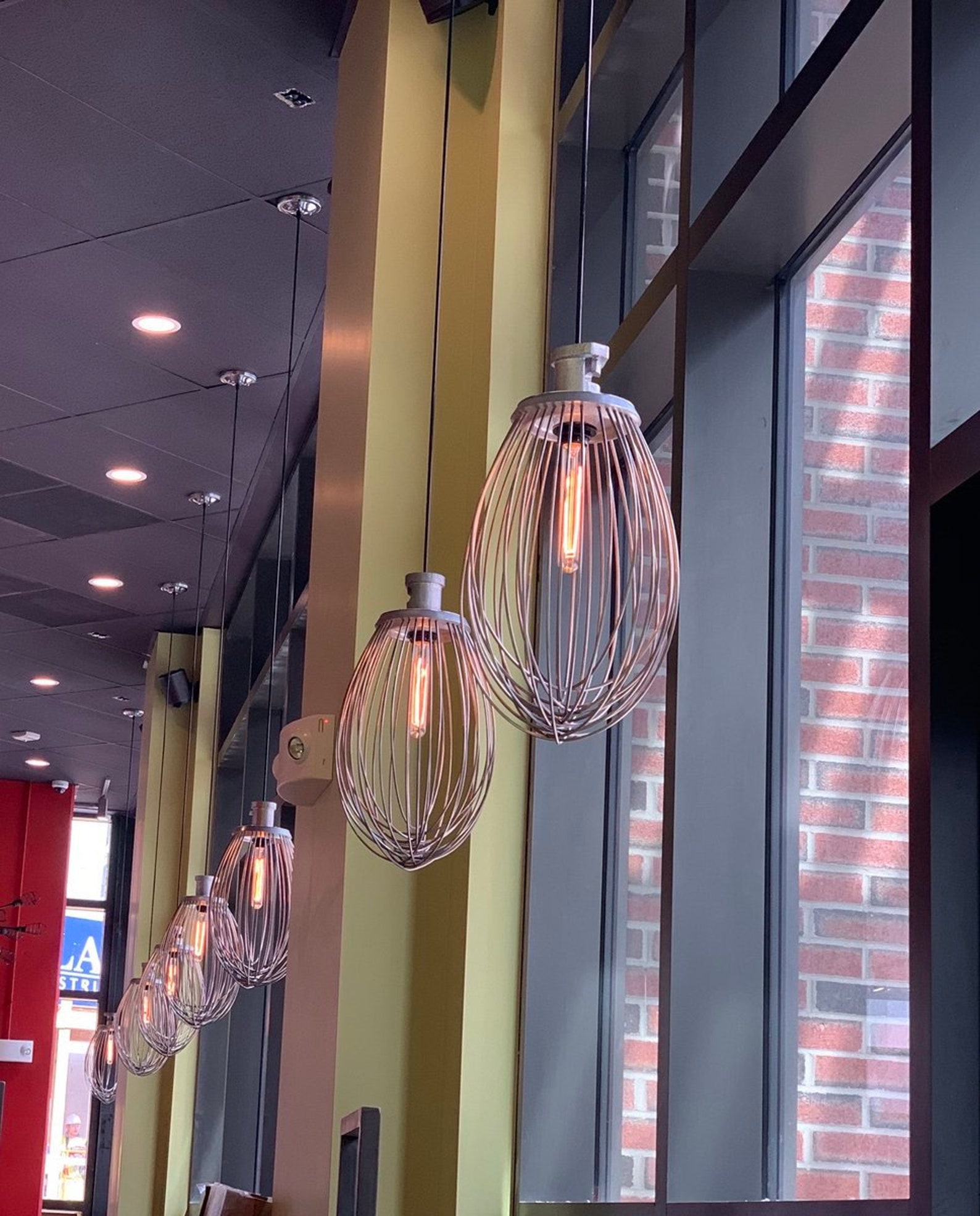 Industrial Whisk Pendant Light, Bakery Pendant Light - Etsy