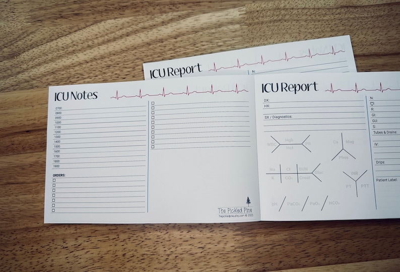 ICU Report Notepad - Etsy