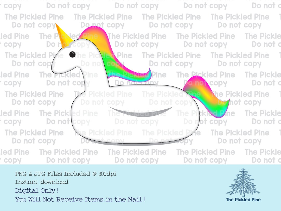 Unicorn Floaty Clip Art - Etsy