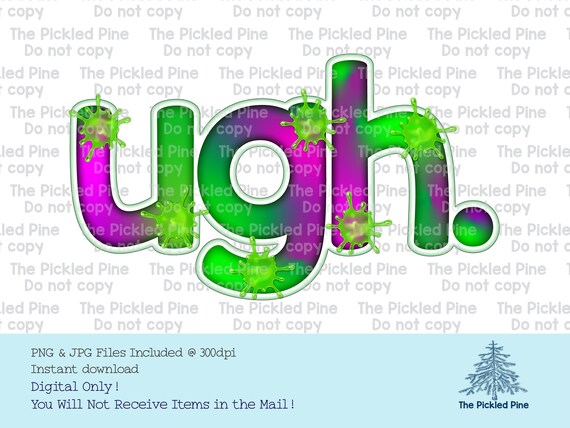 Ugh Word Art clip Art - Etsy