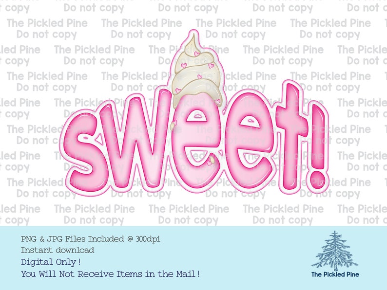 Sweet Word Art (clip Art) - Etsy