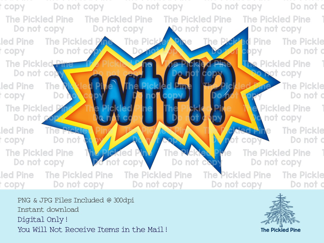 WTF Word Art (clip Art) - Etsy