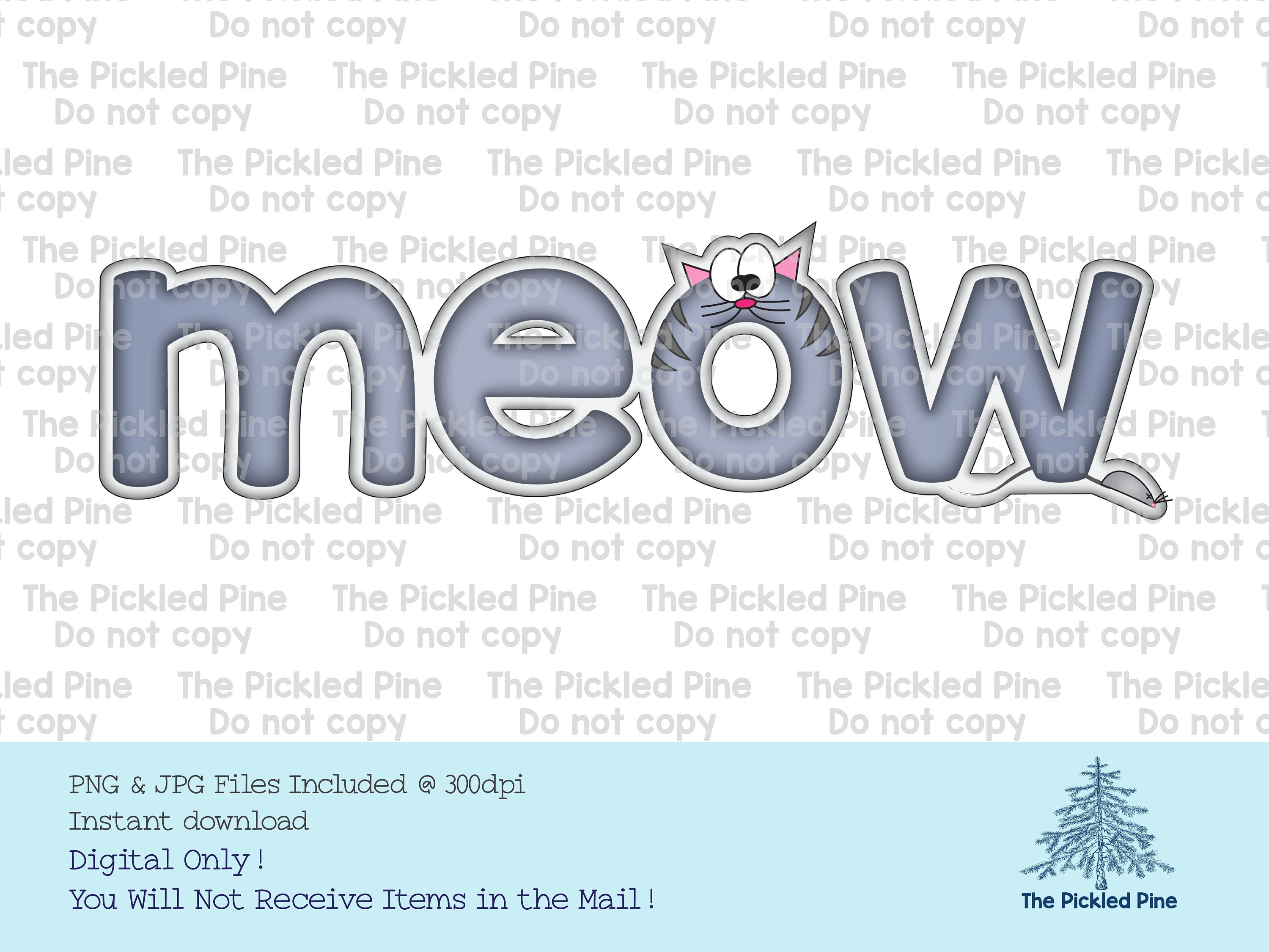 Meow Word Art
