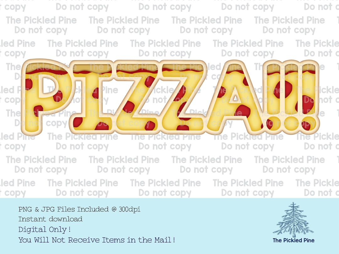 Pizza Word Art (clip Art) - Etsy