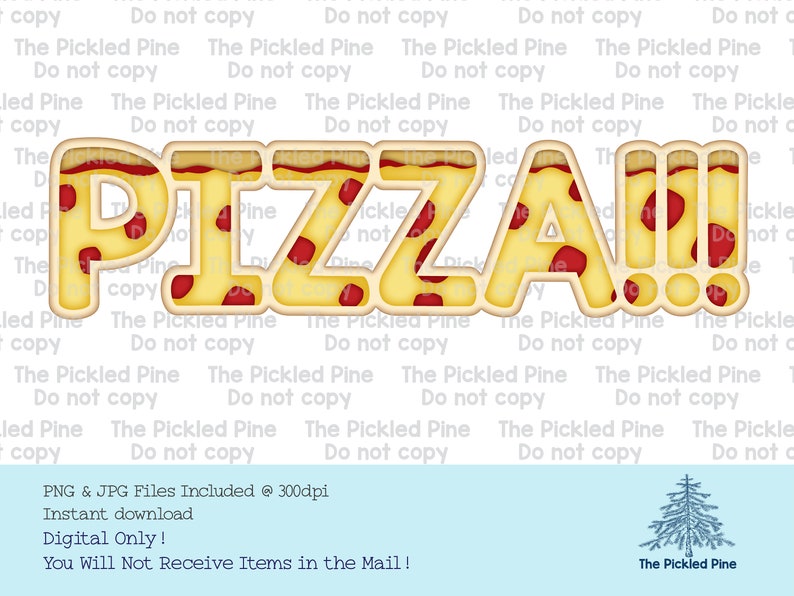 Pizza Word Art (clip Art) - Etsy