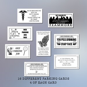 Bad Parking Cards - Etsy
