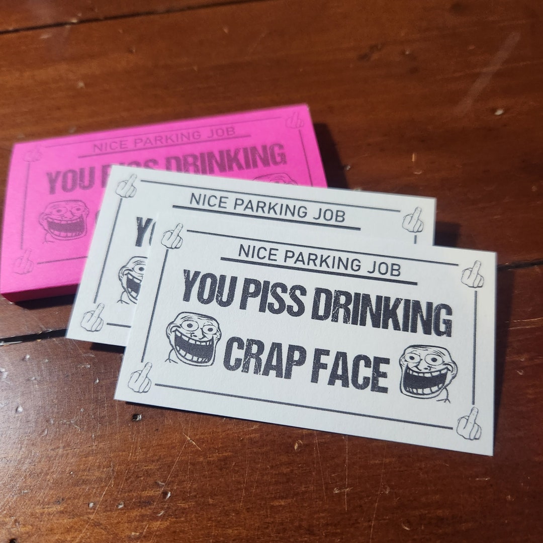 Bad Parking Cards - Etsy