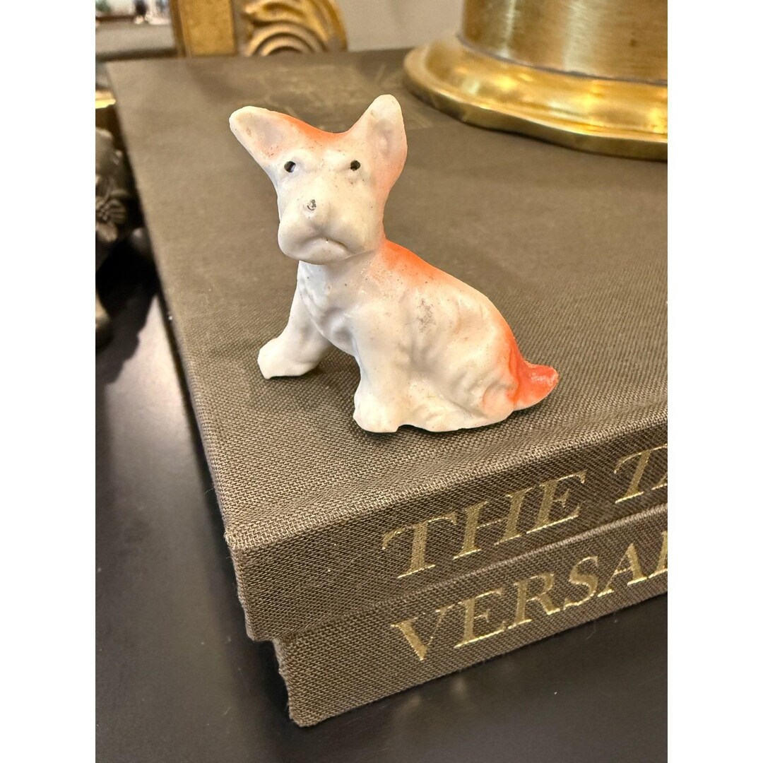 Vintage Japan Chalkware Dog Figurine Hand Painted Shelf Decor - Etsy