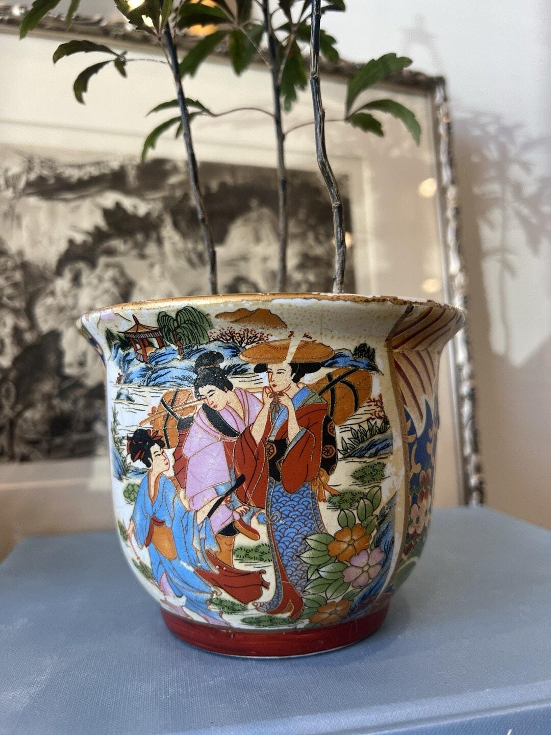 Antique Japanese Satsuma Ware Planter – Hand-painted – 8”H X 10”W - Etsy