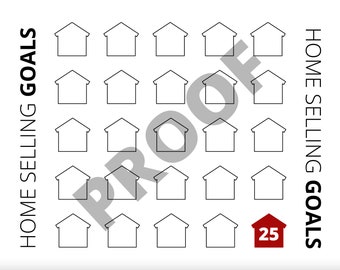 Real Estate Goal Board (30 Homes) Goal Sheet Realtor Sales Houses ...