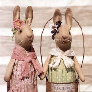 Primitive PATTERN Prim Bunny Baskets - Etsy