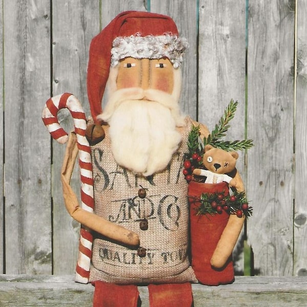 Primitive Santa Pattern - Etsy