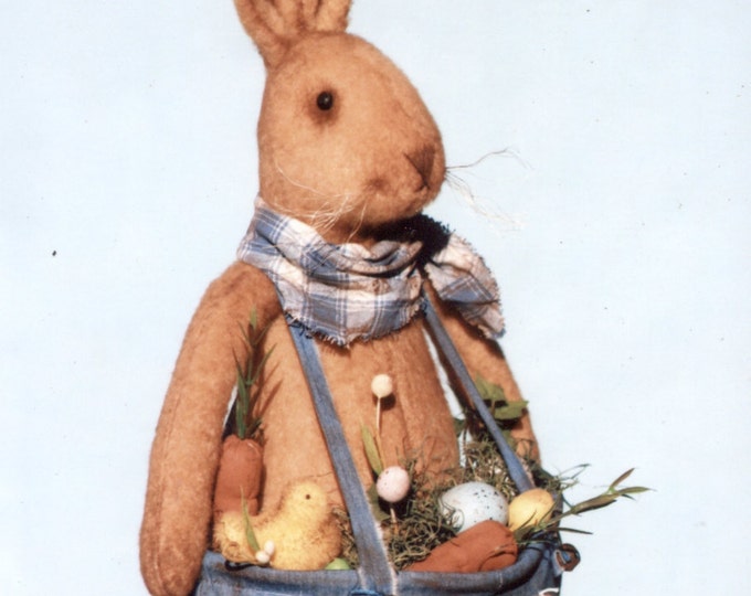 Primitive PATTERN Prim Bunny With His Basket Pants - Etsy