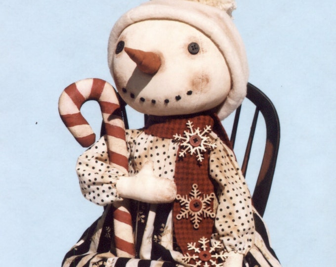 Primitive PATTERN Sitting Snow Pretty Snow Girl - Etsy