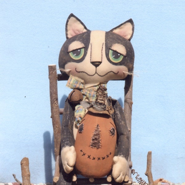 Primitive Cat - Etsy