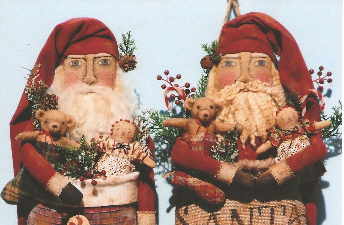 Santa Sacks Primitive Epattern - Etsy