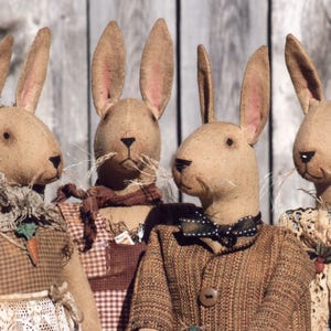 Primitive PATTERN Folk Art Bunny Rabbits - Etsy Canada