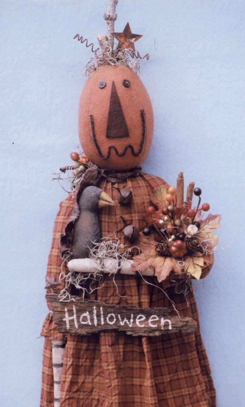 Primitive PATTERN Halloween Pumpkin Girl - Etsy